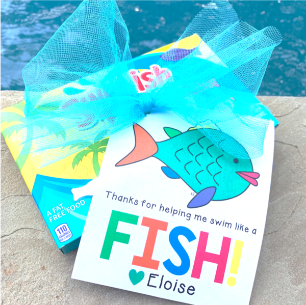 Swim Teacher Gift Tag Freebie - Sarah Chesworth