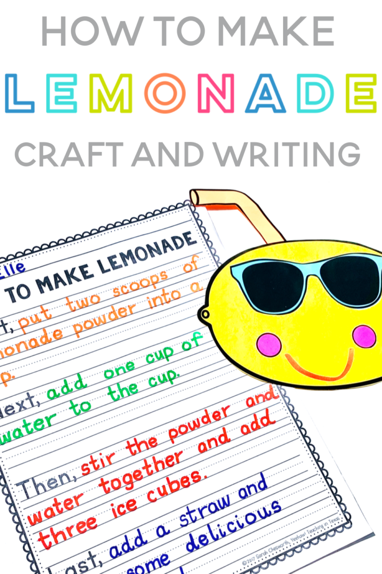 How to Make Lemonade Craft and Procedural Writing