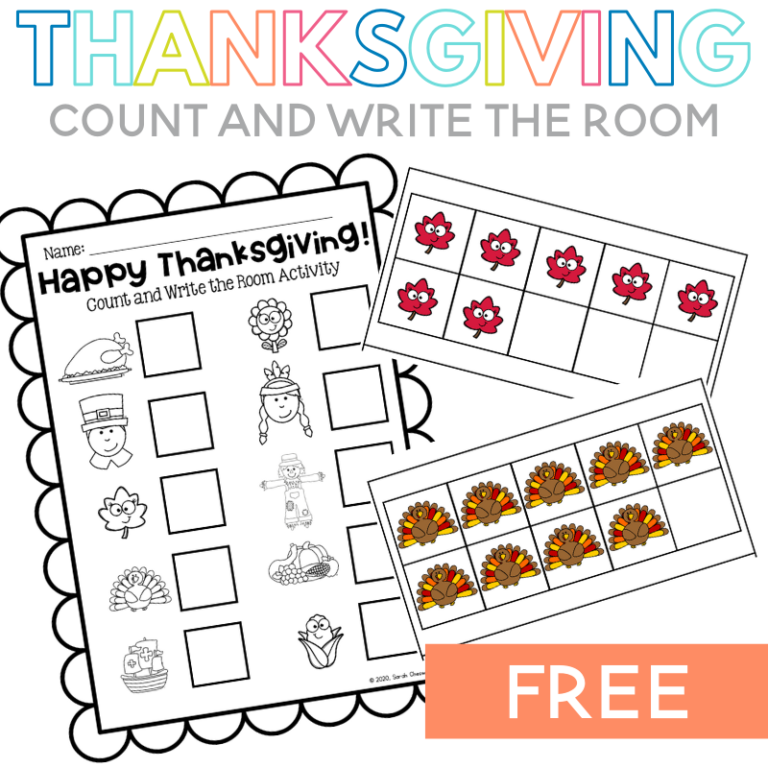 Thanksgiving Count and Write the Room - Sarah Chesworth
