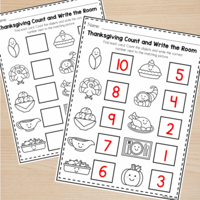 Thanksgiving Count and Write the Room - Sarah Chesworth