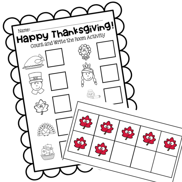 Thanksgiving Count and Write the Room - Sarah Chesworth