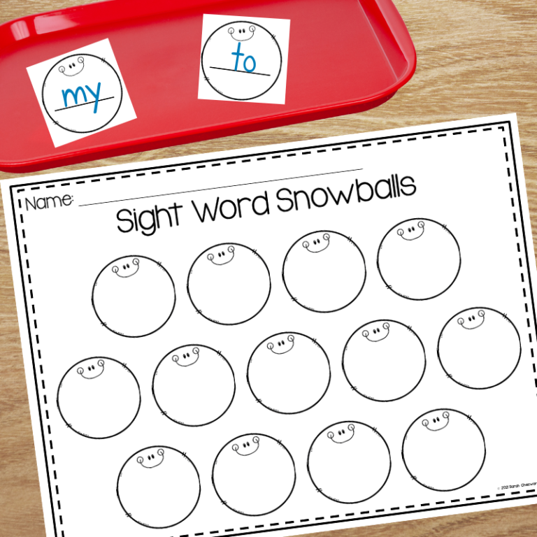 Sight Word Snowballs - Sarah Chesworth