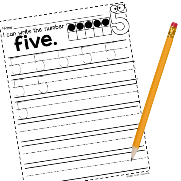 Number Coloring Worksheets for Kids - Sarah Chesworth