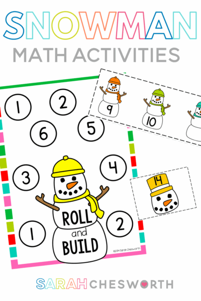 Snowman Math Centers for Kindergarteners - Sarah Chesworth
