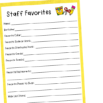 Free Teacher Favorite Things Form - Sarah Chesworth