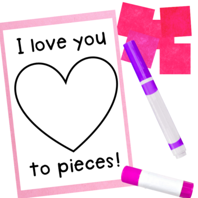I Love You to Pieces Printable Valentine Card - Sarah Chesworth
