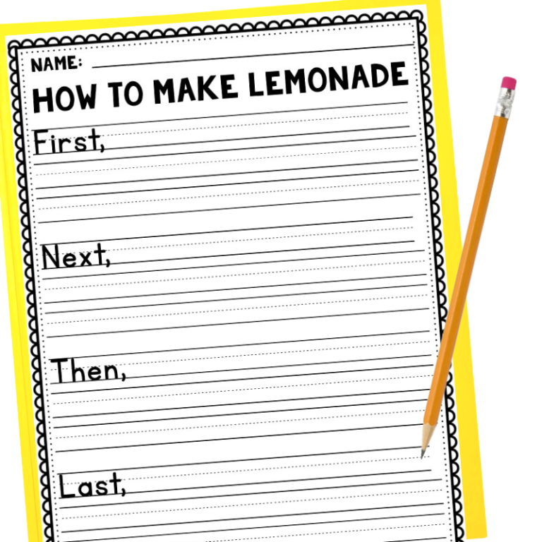 How to Make Lemonade Craft and Procedural Writing