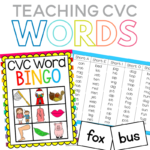 CVC Words: Lists and Printable Free Activities for Teaching - Sarah ...