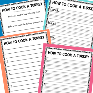 Preschool How to Cook a Turkey Writing Template - Sarah Chesworth