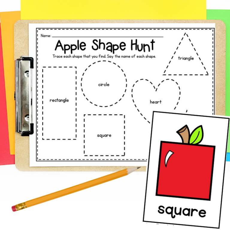 Interactive Tracing Shapes Worksheets for Preschool - Sarah Chesworth