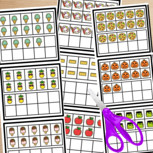 Free Printable Ten Frame Cards and Activities - Sarah Chesworth