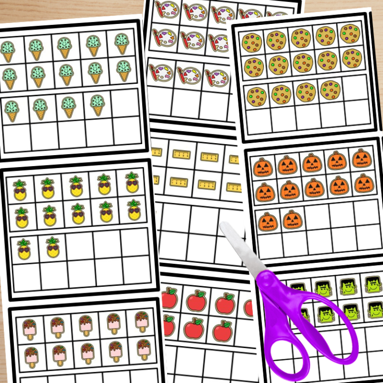 Free Printable Ten Frame Cards and Activities - Sarah Chesworth