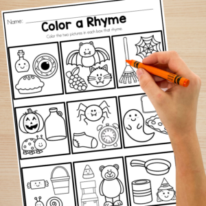 Halloween Rhyming Words Worksheet and Activities - Sarah Chesworth