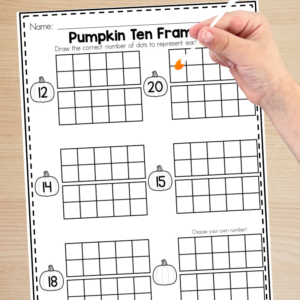 Printable Double Ten Frame Worksheet for Math - Sarah Chesworth