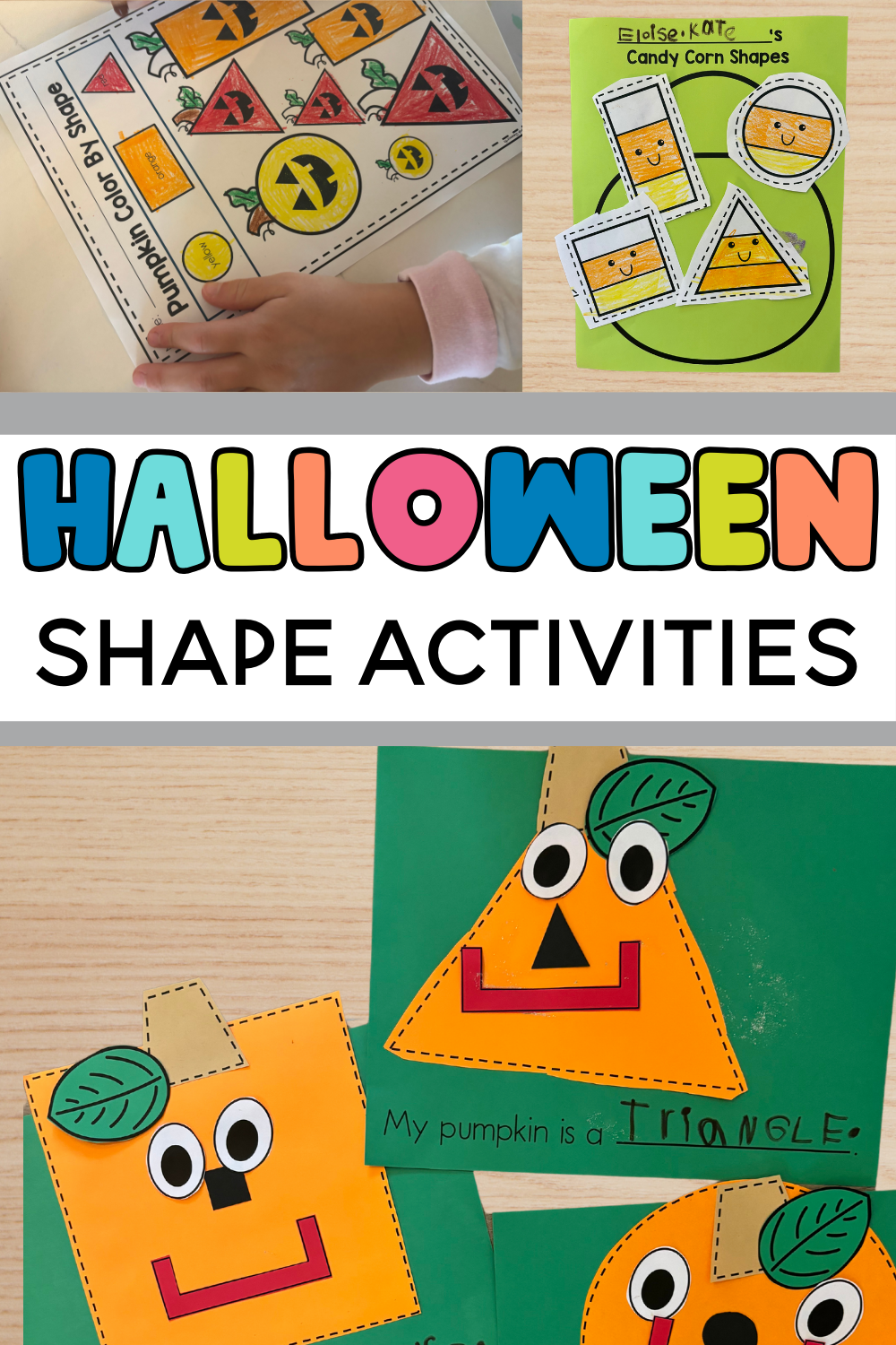 Halloween Shape Activities for Preschool and Kindergarten - Sarah Chesworth