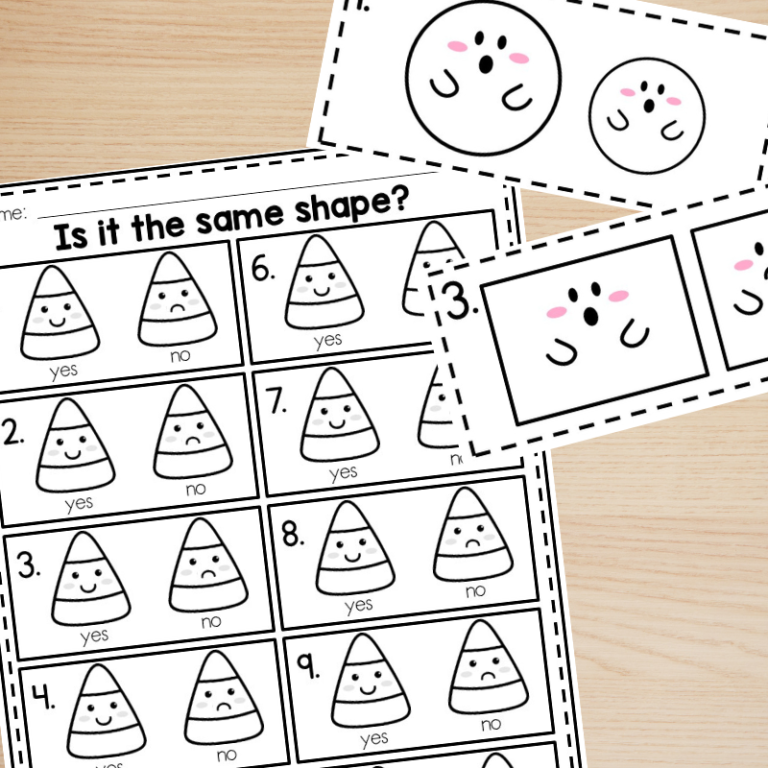 Halloween Shape Activities for Preschool and Kindergarten - Sarah Chesworth