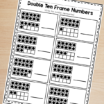 Printable Double Ten Frame Worksheet for Math - Sarah Chesworth