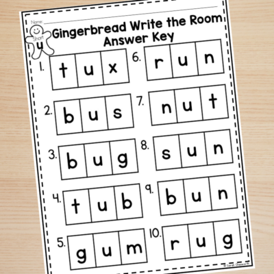 Gingerbread CVC Word Activities - Sarah Chesworth