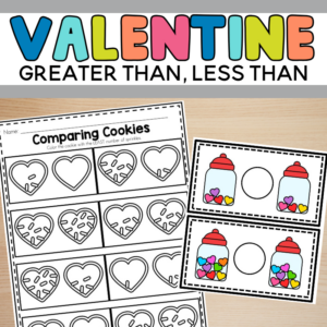Valentine's Day Greater Than, Less Than Math - Sarah Chesworth