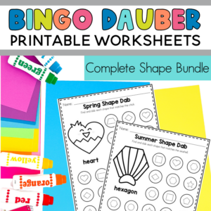 Bingo Dauber Printable Worksheets for Kindergarten - Sarah Chesworth