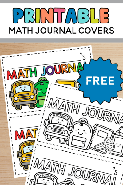 Printable Monthly Preschool Math Journals - Sarah Chesworth