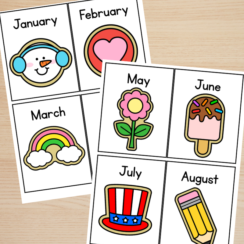 Free Printable Months of the Year Flashcards for Kids - Sarah Chesworth