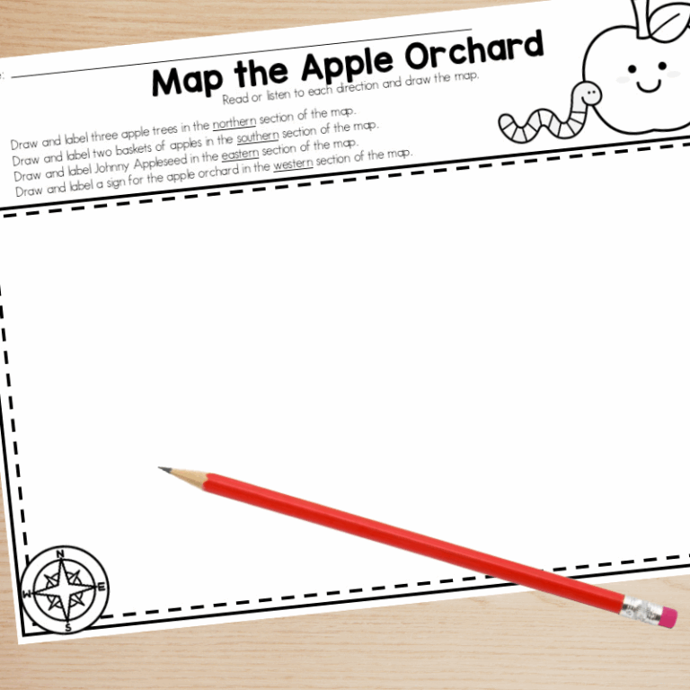 First Grade Map Skills Worksheets for Fall - Sarah Chesworth