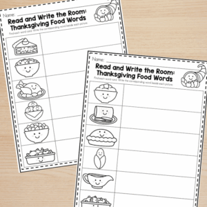 Thanksgiving Read and Write the Room - Sarah Chesworth