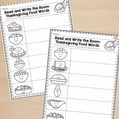 Thanksgiving Read and Write the Room - Sarah Chesworth