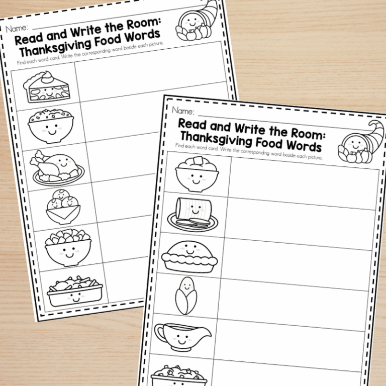 Thanksgiving Read and Write the Room - Sarah Chesworth
