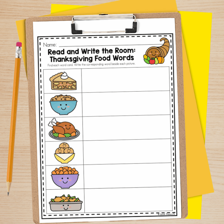 Thanksgiving Read and Write the Room - Sarah Chesworth
