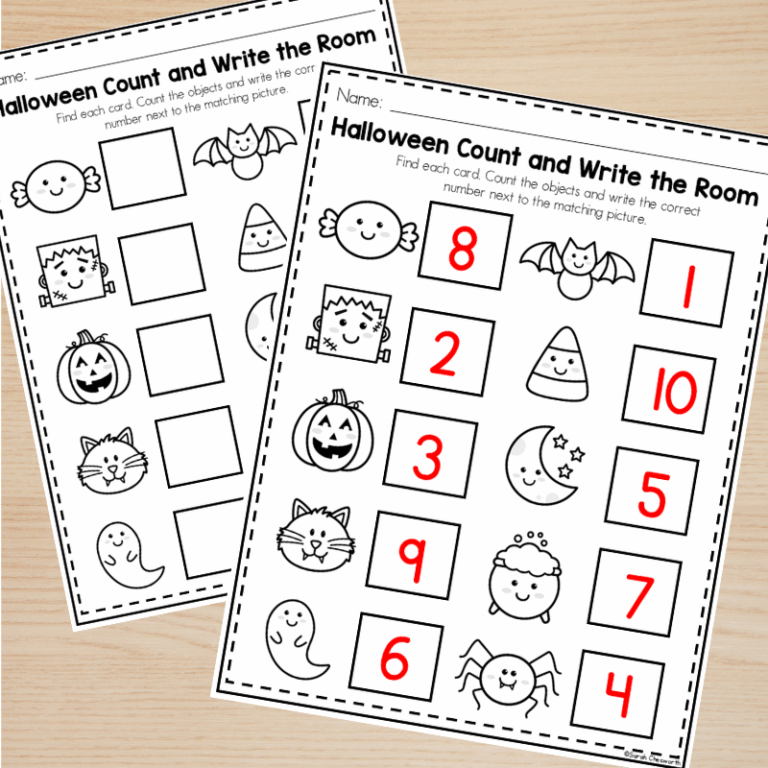 Halloween Count and Write the Room - Sarah Chesworth