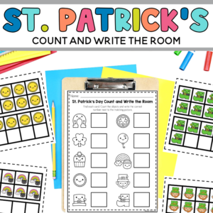 St. Patrick's Day Count and Write the Room - Sarah Chesworth