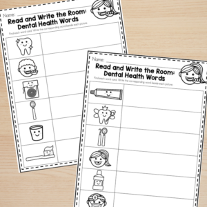Dental Health Month Activities for Preschool: Fun Write the Room Ideas ...