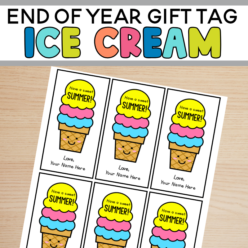 End of Year Gift Idea and Free Printable Summer Gift Tag - Sarah Chesworth